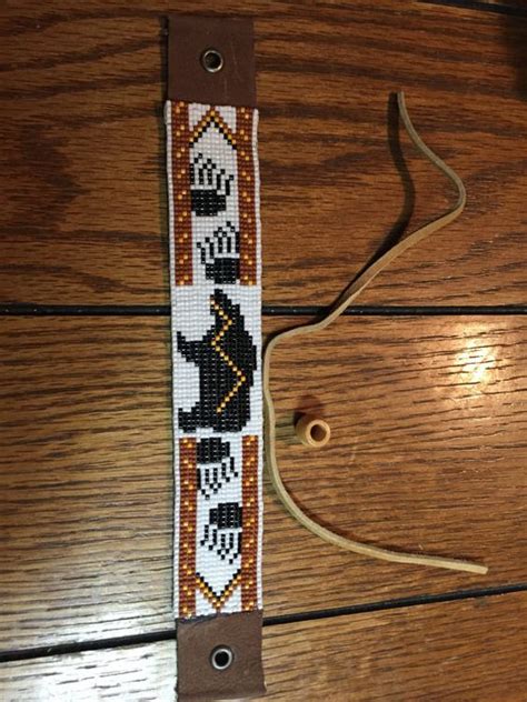 Bear Totem Native American Inspired Beaded Bracelet