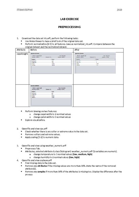 Week 5 Pre Processing Its665isp565 2020 Lab Exercise Preprocessing 1 Download The Data Set
