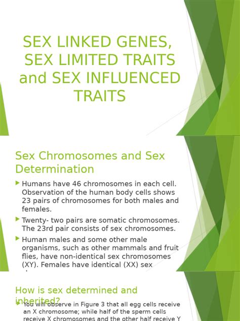 Science 9 Week 4 Sex Linked Sex Limited And Sex Influenced Pdf Sex Genotype
