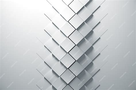 Premium Photo 3d Rendering Of A White Abstract Geometric Pattern