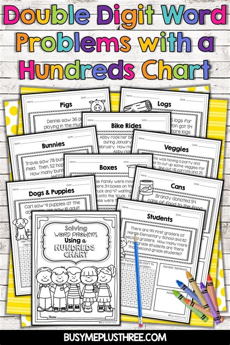 Word Problems Using A Hundreds Chart Double Digit Numbers Word Problems Hundreds Chart Fun