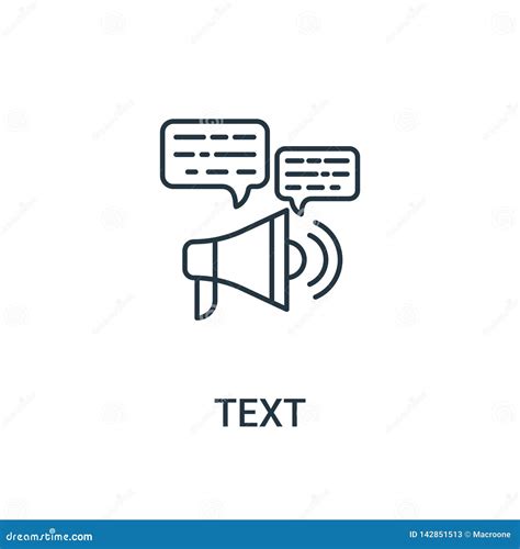 Text Icon Vector From Ads Collection Thin Line Text Outline Icon