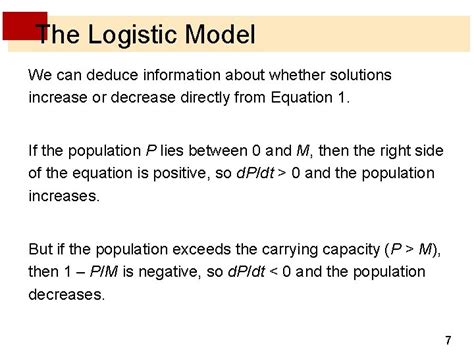 Differential Equations The Logistic Equation