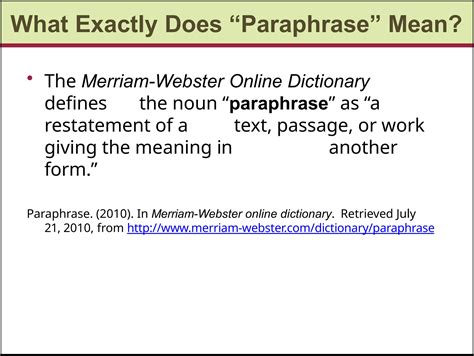 Academic Writing Paraphrasing Part 1 Pptx