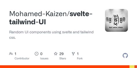 github mohamed kaizen svelte tailwind ui random ui components using