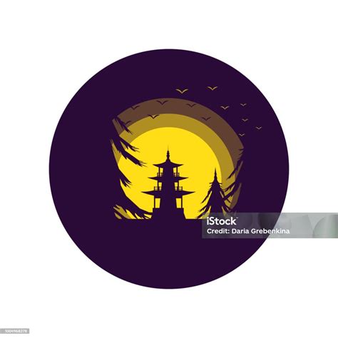 일러스트 레이 션 스티커 동쪽 건물의 나무의 실루엣으로 둘러싸인 0명에 대한 스톡 벡터 아트 및 기타 이미지 0명 가문비나무 러시아 Istock
