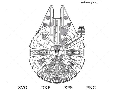Millennium Falcon Svg Dxf Eps Png Cut Files