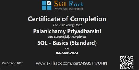 priya dharsini p on linkedin sql skillrack database learningjourney achievementunlocked