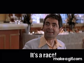 Its A Race I Hope I Win Rowan Atkinson Rat Race Hd On Make A 