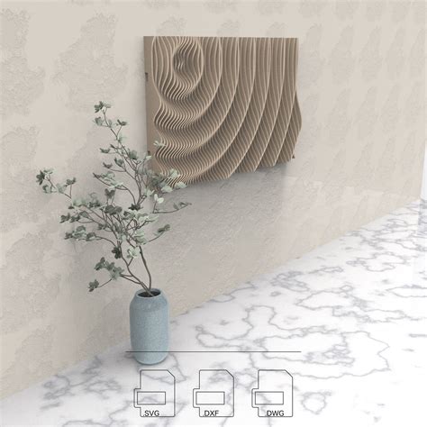 Parametric Wall Art 8 Ripple Sine Router Cut Files Cnc Files Vector Files Dxf Dwg Svg Pdf