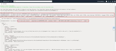 Simple Queries Against Oracle Cloud NoSQL Database