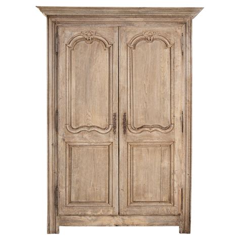 Antique French Bleached Oak Armoire At 1stdibs