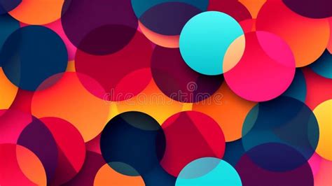 Generative Ai A Colorful Abstract Pattern With Overlapping Circles Stock Image Image Of