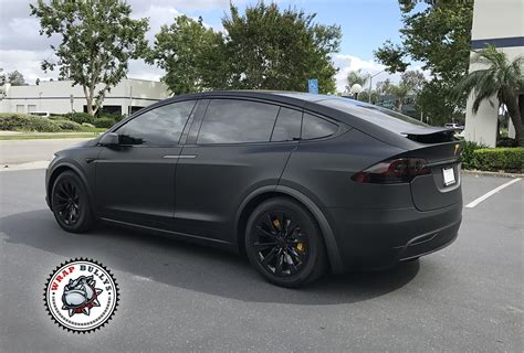 Wrap Bullys 3m Deep Matte Black Tesla X Wrap