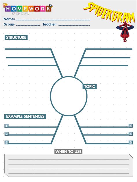 Homework Club Spidergram Retrato Pdf
