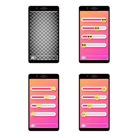 premium vector slider bar interface collection