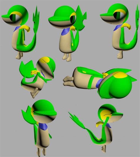 Snivy 3d Model By Kurtisthesnivy On Deviantart