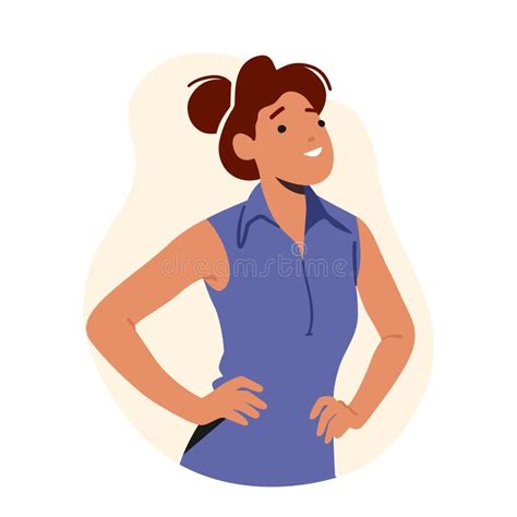 Self Assured Female Character Is An Epitome Of Confidence Cheerful