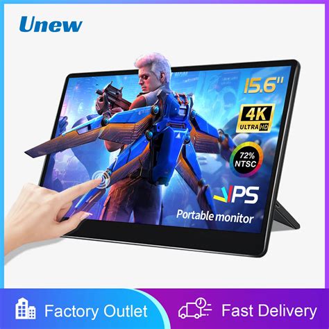 15,6-дюймовый сенсорный портативный монитор для ПК 4K UHD 3840X2160 ...
