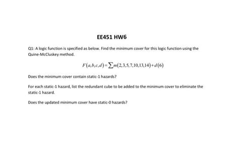 Solved Q1 A Logic Function Is Specified As Below Find The