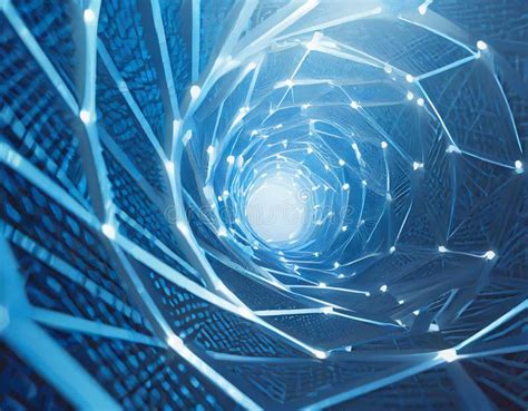 Abstract Blue Background Illustration Of Cryptography Secure Tunnels