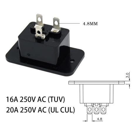Buy Wholesale China V A Iec C Pin Inlet Connectors With Panel Mounting Hole For Pdu