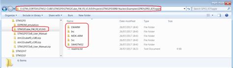 how to import the examples present in stm cube library for ac6 into the
