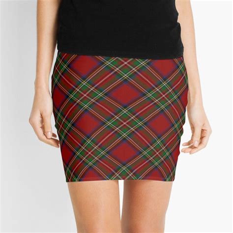Royal Stewart Tartan Stuart Clan Plaid Tartan Mini Skirt Mini Skirts