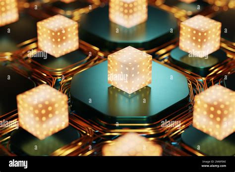 Abstract Server Room Blockchain Technology The Concept Of A Quantum Computer Abstract