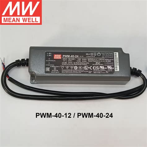 Mean Well Pwm 40 12 Pwm 40 24 Pwm 40 36 Pwm 40 48 40w Constant Voltage Pwm Output Led Driver