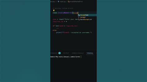 Python 3 Raising Custom Errors Python Programming Codinglife Python3 Youtube