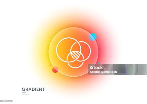 Euler Diagram Line Icon Eulerian Circles Sign Gradient Blur Button