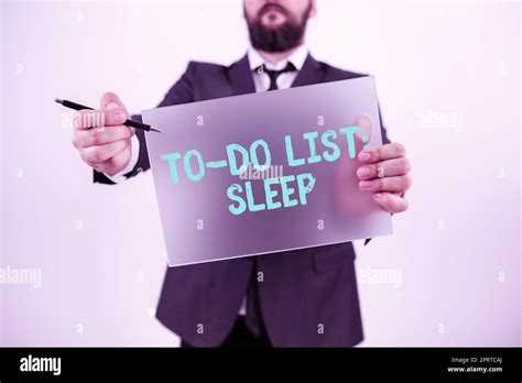 Text Caption Presenting To Do List Sleepthings To Be Done Priority Object Is To Take A Rest