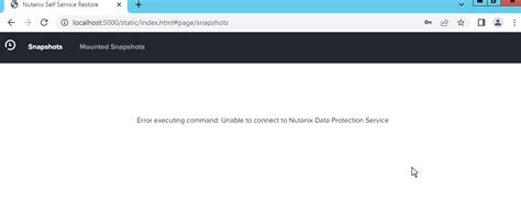 Unable To Use Nutanix Ssr Rnutanix