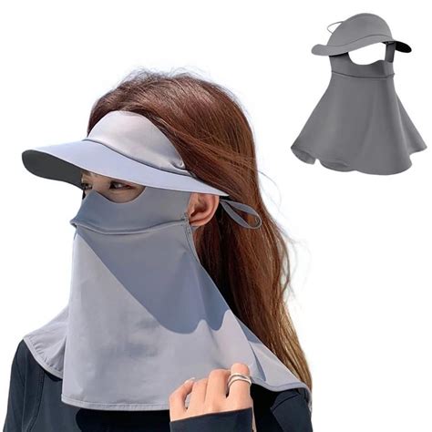 Eaonitu Breathable Uv Face Cover Visor Upf 50 Women Summer Face