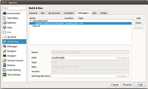 【qt】qt中 Qtcreator在windows和linux如何设置构建套件，gcc G Gdb Cmakeqt Creator V4