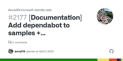 Documentation Add Dependabot To Samples Documentation · Issue 2177 · Azureadmicrosoft