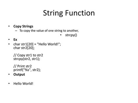 Fundamentals Of C Programmingstringpptx
