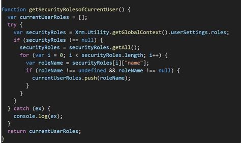 Get Current User Security Roles Using Javascript In Microsoft Dynamics Crm