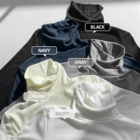 겨울이너의정석📚레이어드 울텐셀베이직여리폴라티 5color 통통👌포근슬림핏목티하이넥터틀넥긴팔데일리윈터가을봄t 에이블리