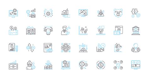비즈니스 인텔리전스 선형 아이콘이 설정되었습니다 분석 데이터 성능 인사이트 대시보드 시각화 보고 라인 벡터 및 개념 기호 메트릭