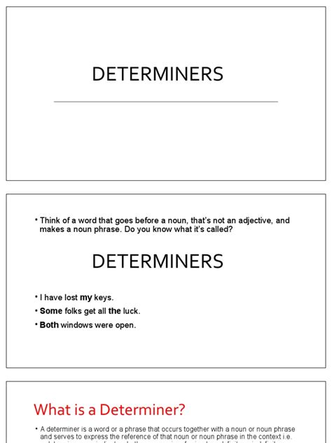 Determiners Pdf Noun Cognitive Science