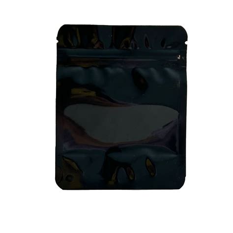 Plain Black 35g Mylar Bags Black Mylar Bag
