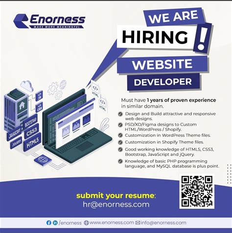 Enorness On Linkedin Hiring Webdeveloper Hiringwebdeveloper