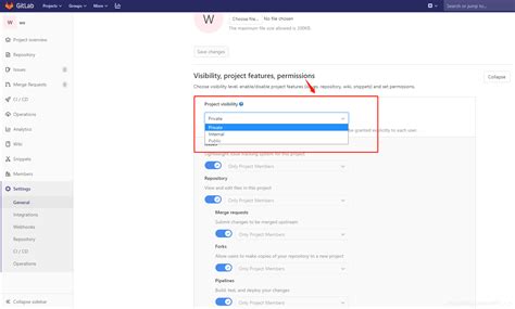 gitlab修改项目的可见范围 gitlab project visibility csdn博客