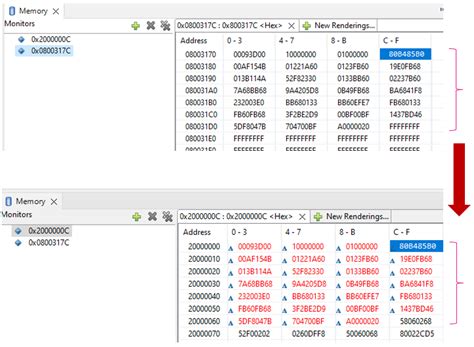 how to place and execute stm32 code in sram memory