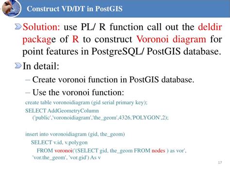 PPT Spatial Analysis In PostGIS Based On Voronoi Diagram Delaunay Triangulation PowerPoint