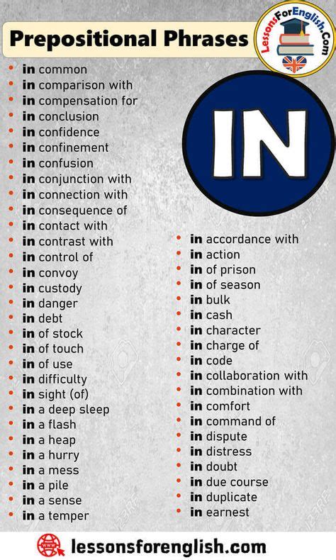 Useful Prepositional Phrase List In English Esl Forums Prepositional Phrases English