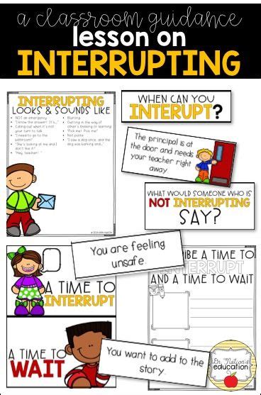 Interrupting Guidance Lessons Babe Counseling Lessons Teaching Social Skills