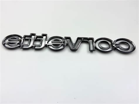 80 82 Corvette Rear Bumper Emblem Script New Chrome Factory Oem Parts 80 82 Corvette Rear Bumper Emblem Script New Chrome Factory Oem Parts